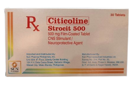STROCIT 500 Citicoline 500mg Film-Coated Tablet 30's price in the ...