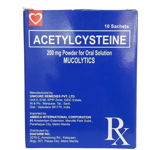 DIAFARM Acetylcysteine 200mg Powder for Oral Solution - 1 Sachet price in the Philippines ...