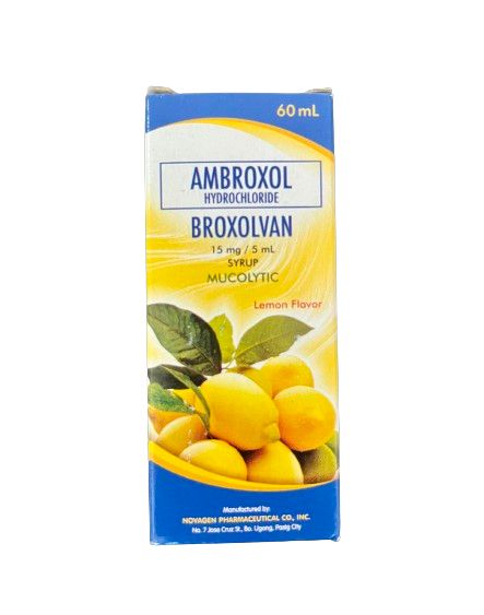 BROXOLVAN Ambroxol Hydrochloride 15mg / 5mL Syrup 60mL Lemon price in ...