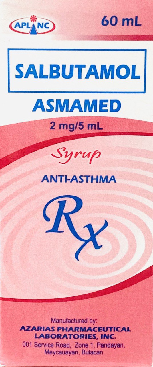 ASMAMED Salbutamol 2mg / 5mL Syrup 60mL Cherry price in the Philippines ...