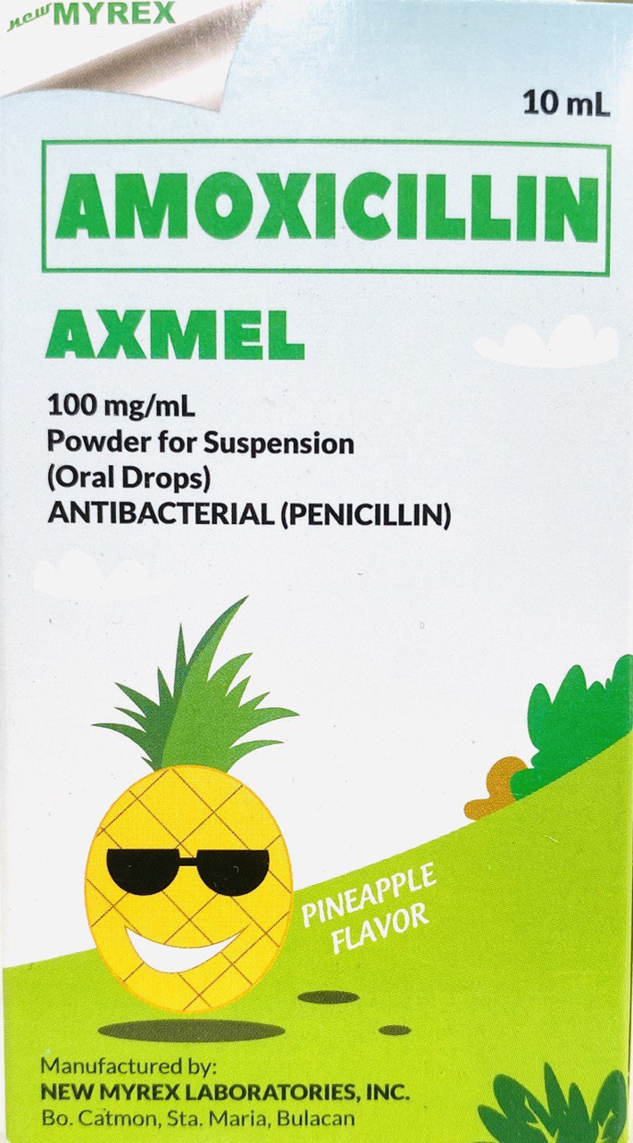 AXMEL Amoxicillin 100mg / mL Powder for Suspension (Oral Drops) 10mL ...