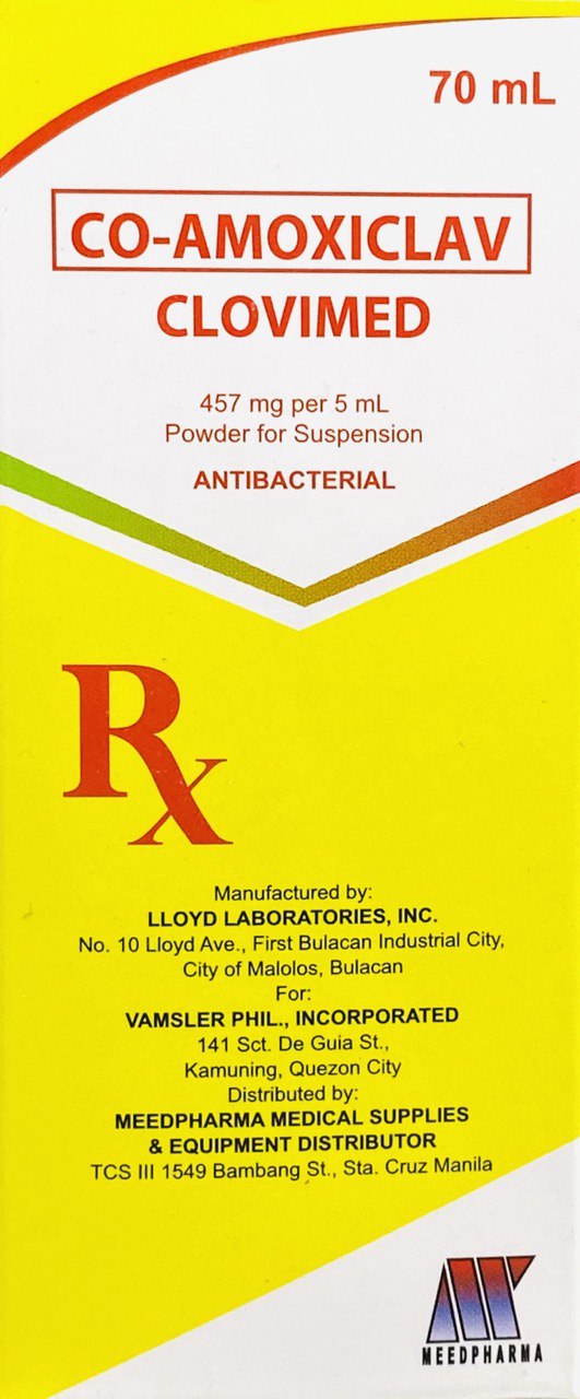CLOVIMED Co-Amoxiclav 457mg / 5mL Powder for Suspension 70mL price in ...