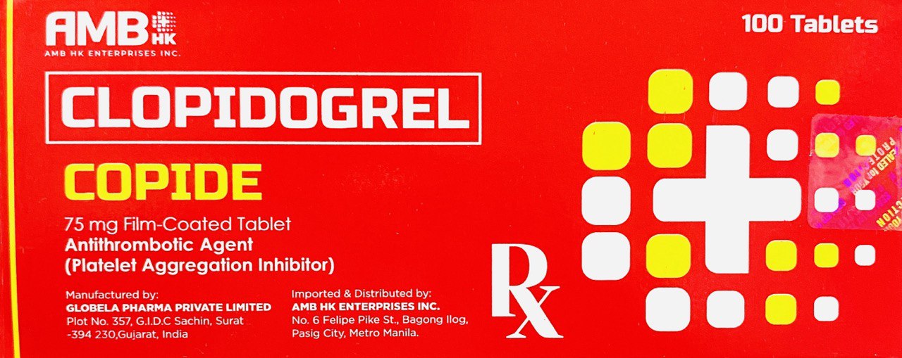 COPIDE Clopidogrel 75mg Film-Coated Tablet 1's price in the Philippines | MedsGo Pharmacy