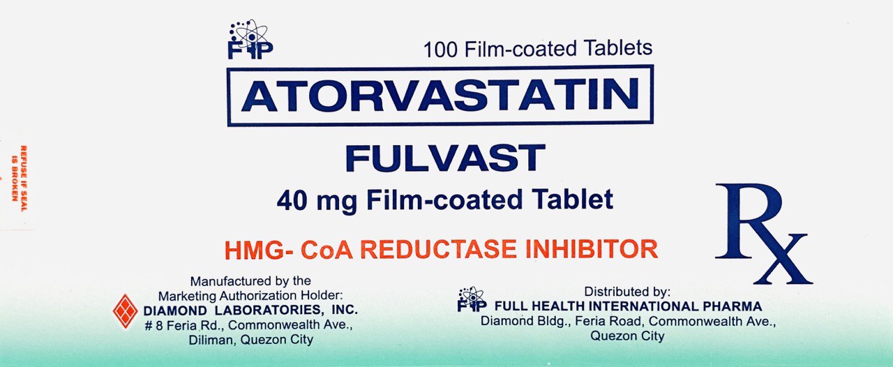 FULVAST Atorvastatin Calcium 40mg Film-Coated Tablet 100's price in the ...