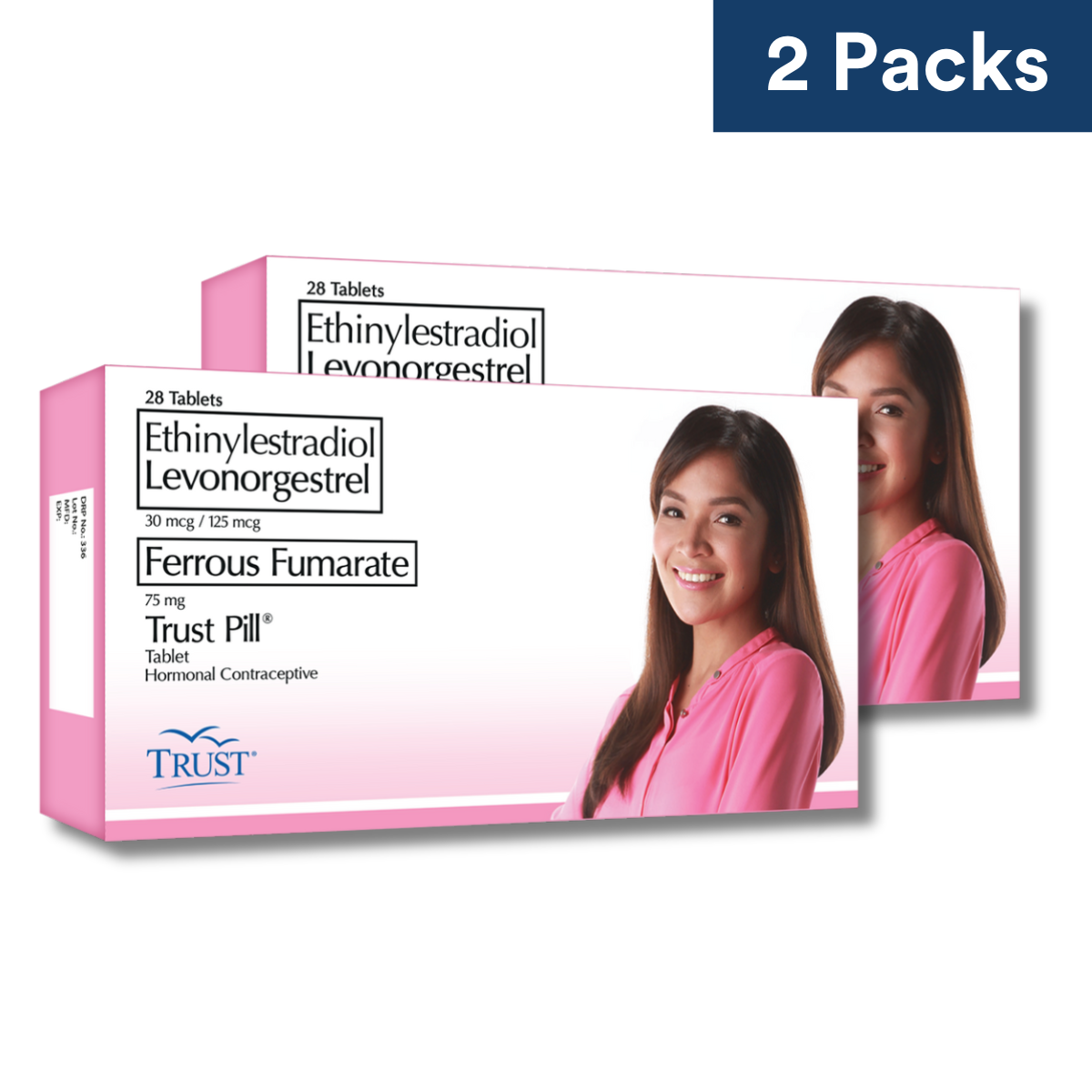 TRUST PILL 28 Tabs - SET of 2 PACKS - Ethinylestradiol / Levonorgestrel ...
