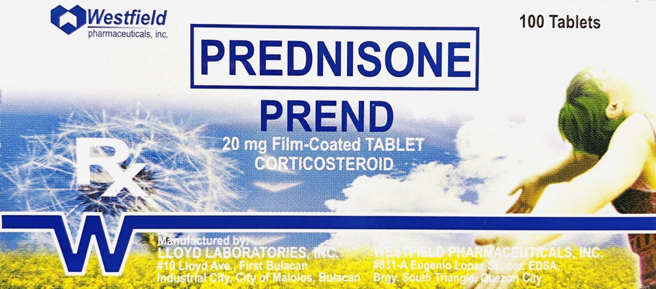 PREND Prednisone 20mg Film-Coated Tablet 100's price in the Philippines ...