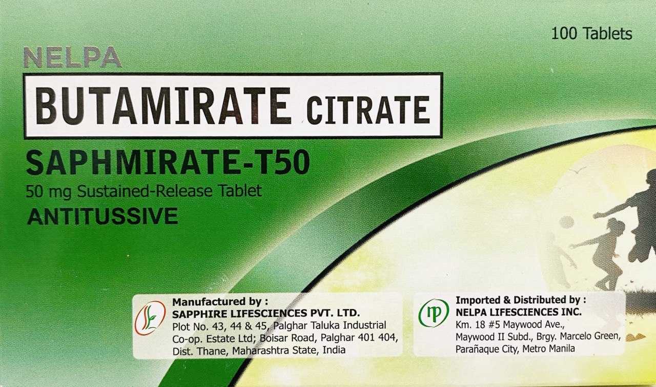 SAPHMIRATE-T50 Butamirate Citrate 50mg Sustained Release Tablet 1's ...