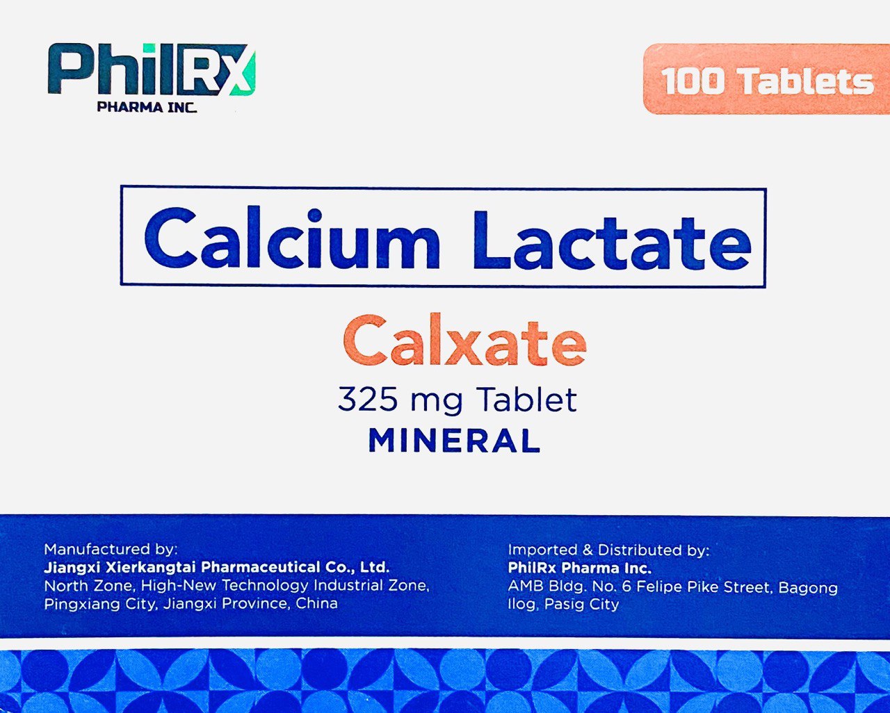 CALXATE Calcium Lactate 325mg Tablet 1's price in the Philippines ...
