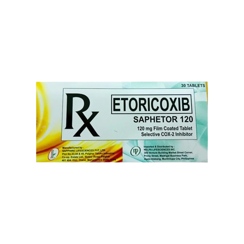 SAPHETOR 120 Etoricoxib 120mg Tablet 30's price in the Philippines ...