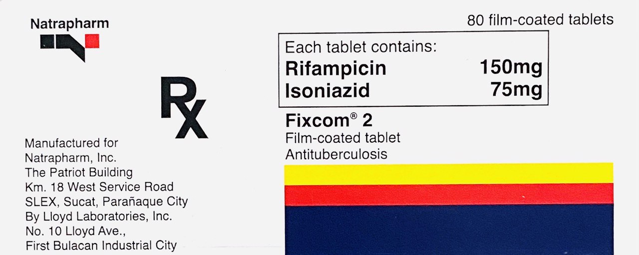 FIXCOM 2 Rifampicin / Isoniazid 150mg / 75mg Film-Coated Tablet 1's ...