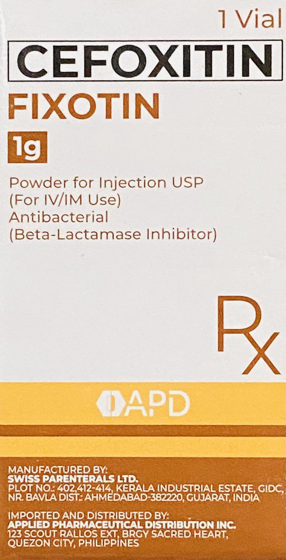 FIXOTIN Cefoxitin 1g Powder for Injection (for I.V. / I.M. use) 1 Vial ...