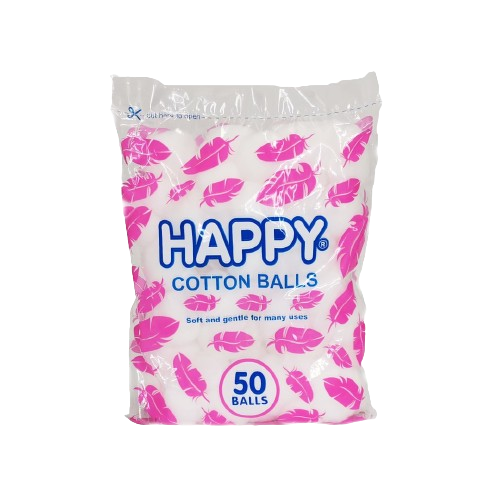 HAPPY Cotton Balls 50's price in the Philippines | MedsGo Pharmacy