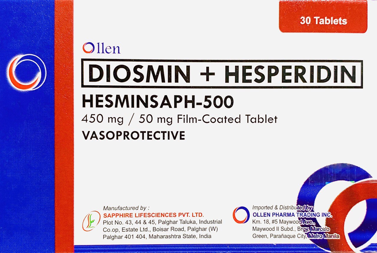 HESMINSAPH-500 Doismin / Hesperidin 450mg / 50mg Tablet 1's price in ...