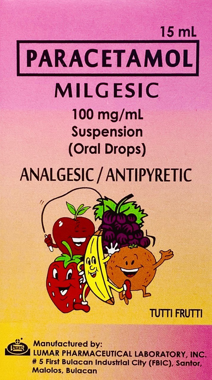 MILGESIC Paracetamol 100mg / mL Suspension (Oral Drops) 15mL Tutti ...