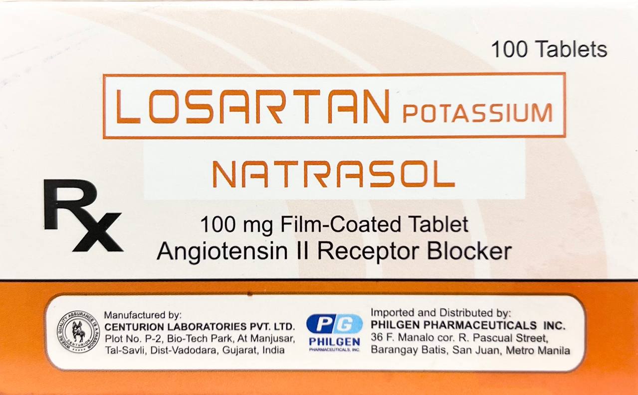 NATRASOL Losartan Potassium 100mg Film-Coated Tablet 1's price in the ...