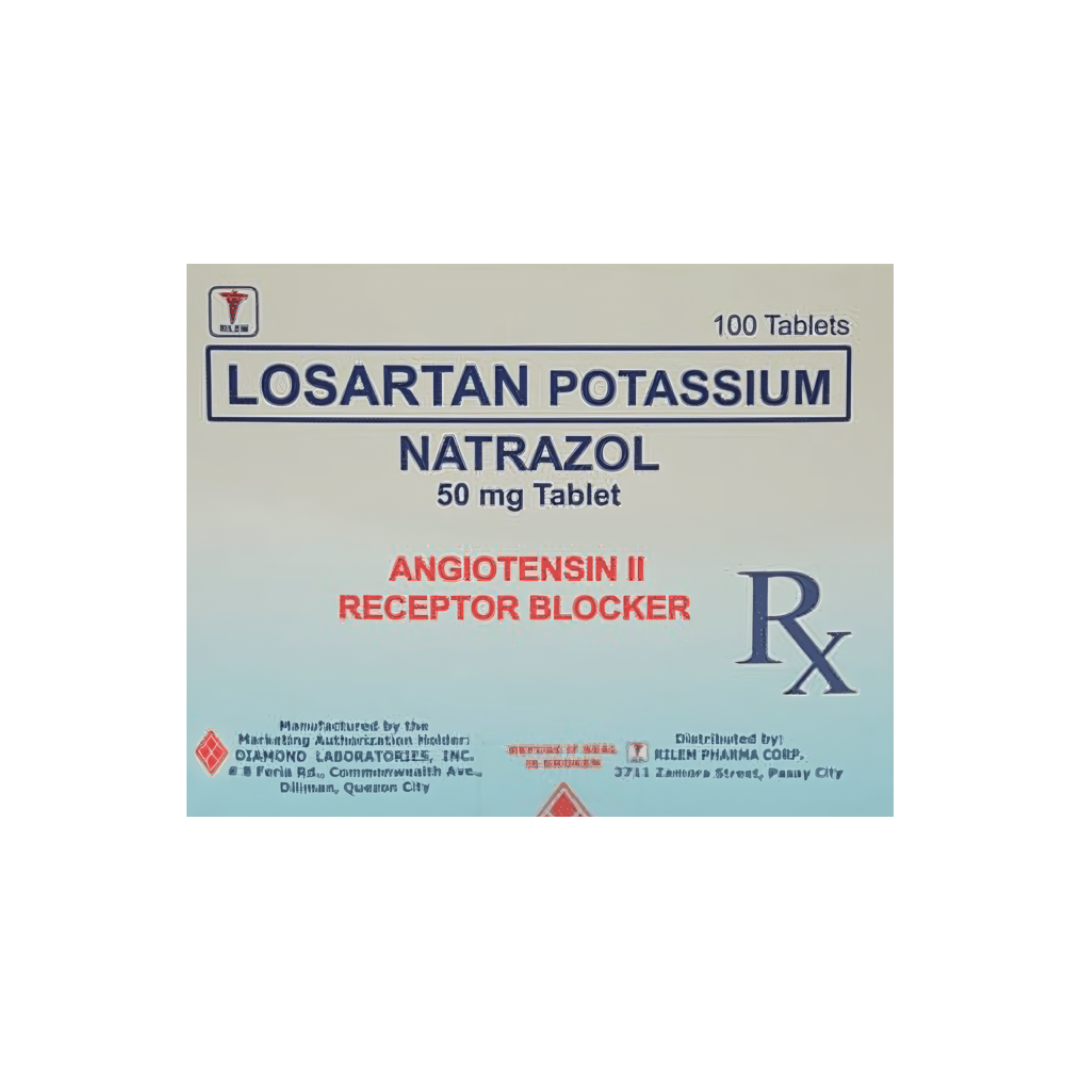 NATRAZOL Losartan Potassium 50mg Tablet 100's price in the Philippines ...