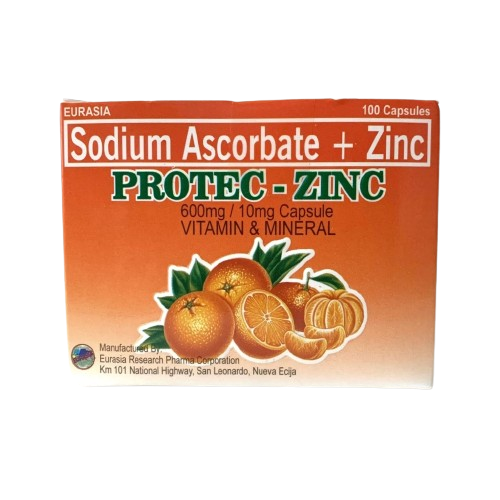 PROTEC-ZINC Ascorbic Acid / Zinc 533.40mg / 10mg Capsule 1's Orange ...