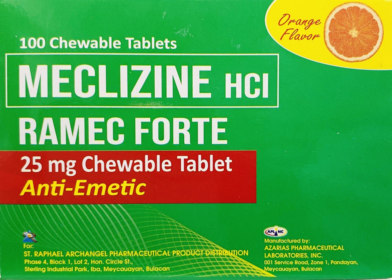 RAMEC FORTE Meclizine Hcl 25mg Chewable Tablet 1's price in the ...