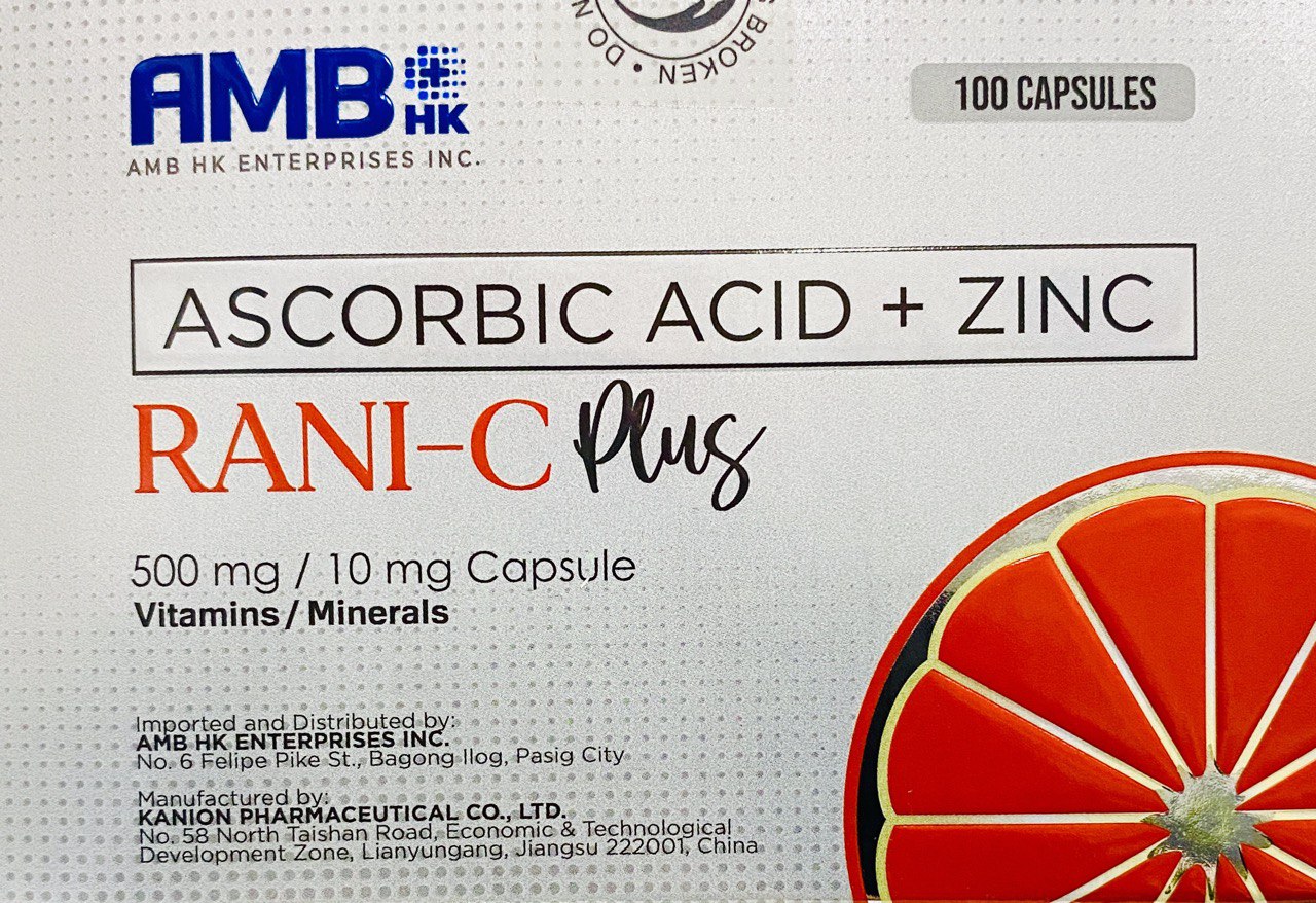 RANI-C PLUS Ascorbic Acid / Zinc 500mg / 10mg Capsule 1's price in the ...