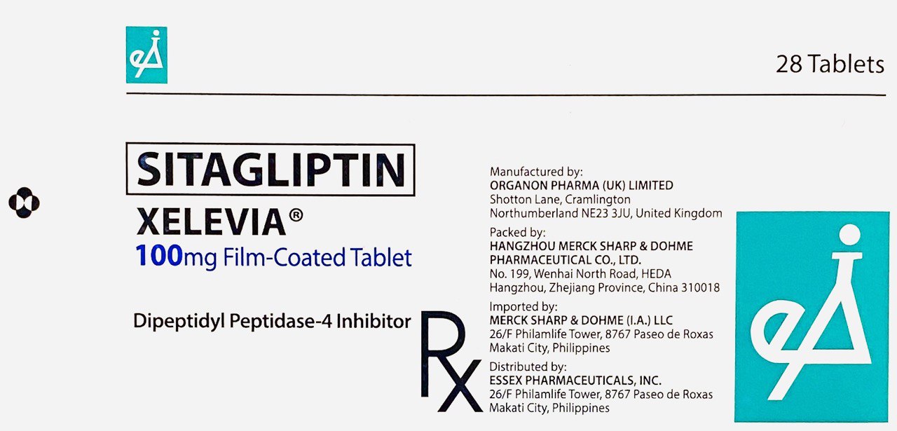 XELEVIA Sitagliptin Phosphate 100mg Film-Coated Tablet 28's price in ...