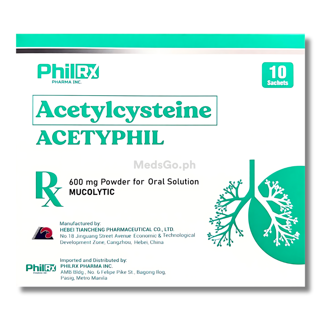 ACETYPHIL Acetylcysteine 600mg Powder for Oral Solution 1's price in ...