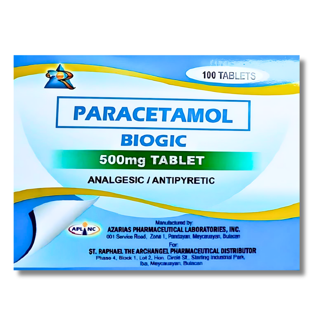 BIOGIC Paracetamol 500mg - 1 Tablet price in the Philippines | MedsGo ...
