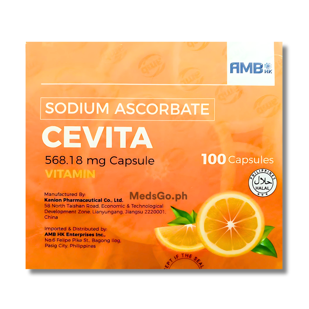 CEVITA Sodium Ascorbate 500mg Capsule 30's price in the Philippines | MedsGo Pharmacy