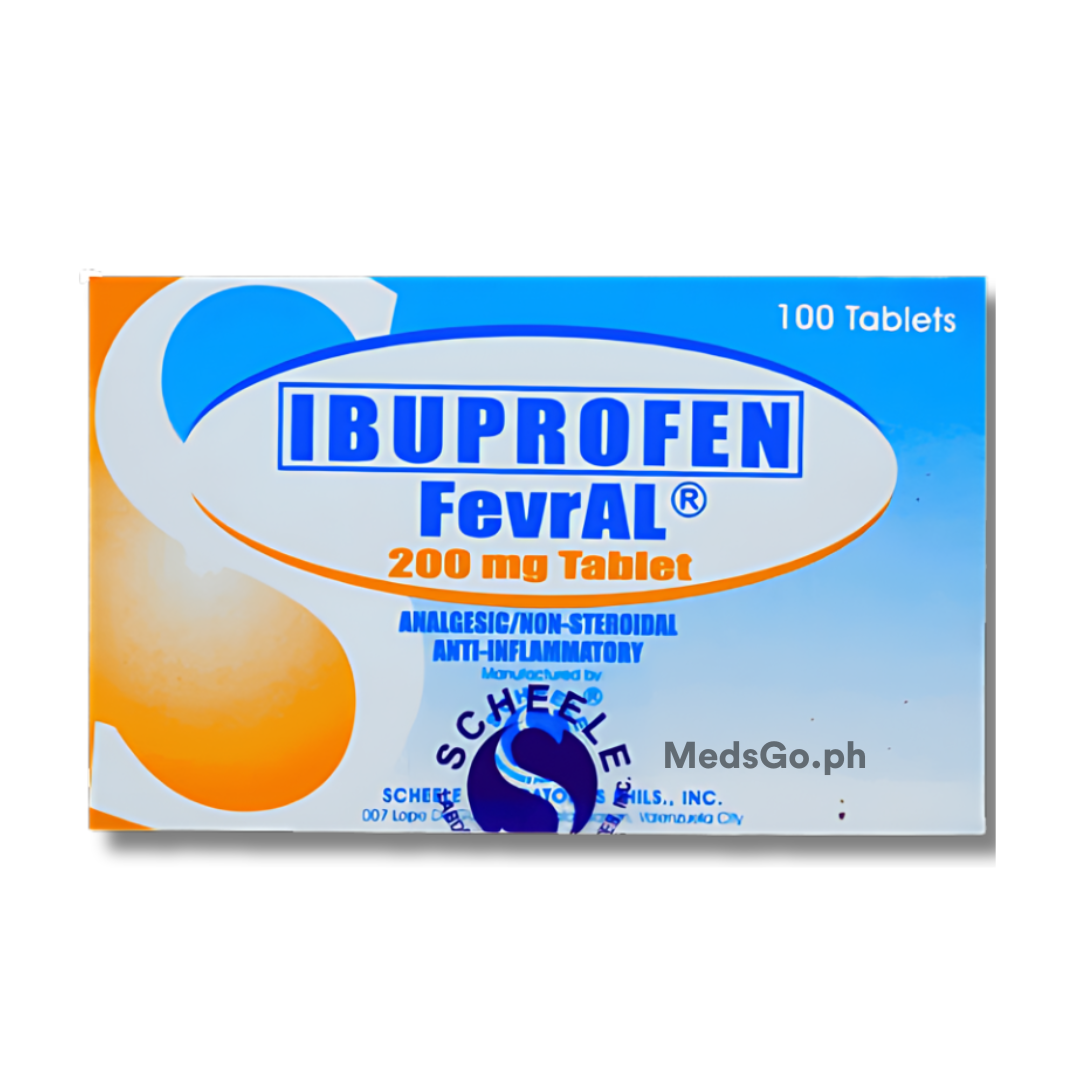 FEVRAL Ibuprofen 200mg 1 Box x 100 Tabs price in the Philippines | MedsGo Pharmacy