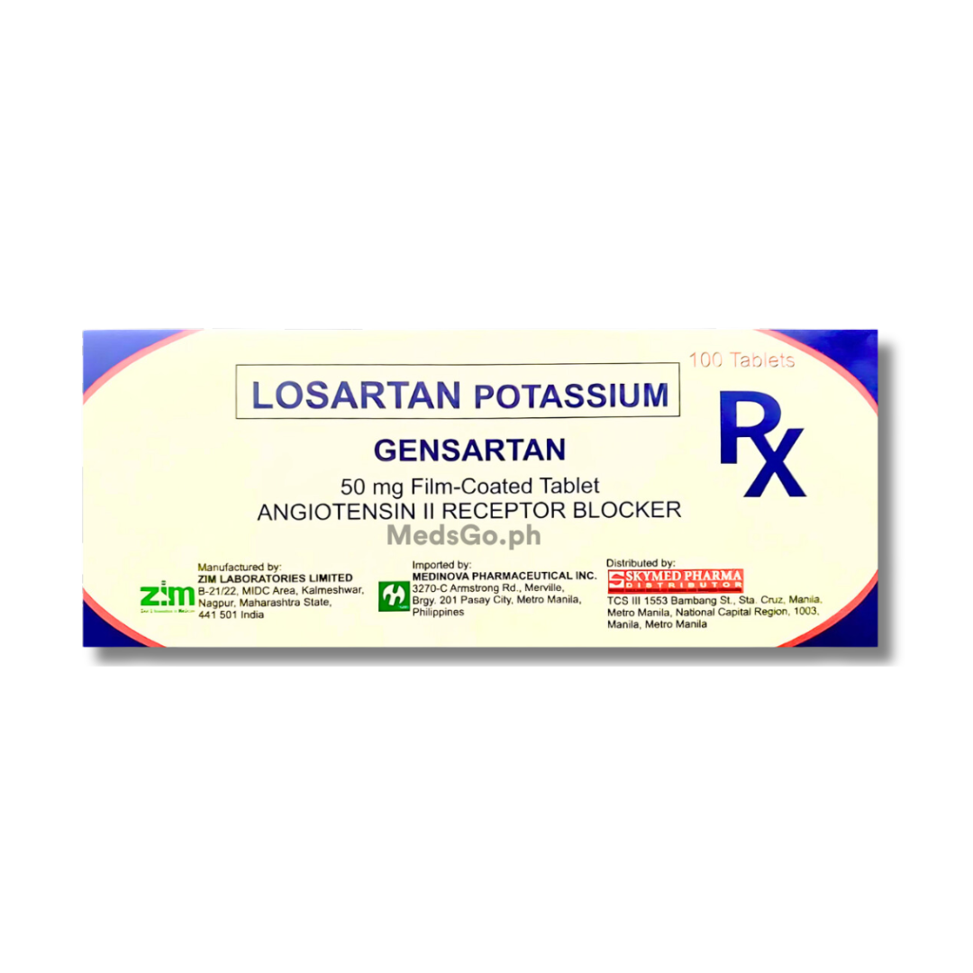 GENSARTAN Losartan 50mg - 1 Tablet price in the Philippines | MedsGo ...