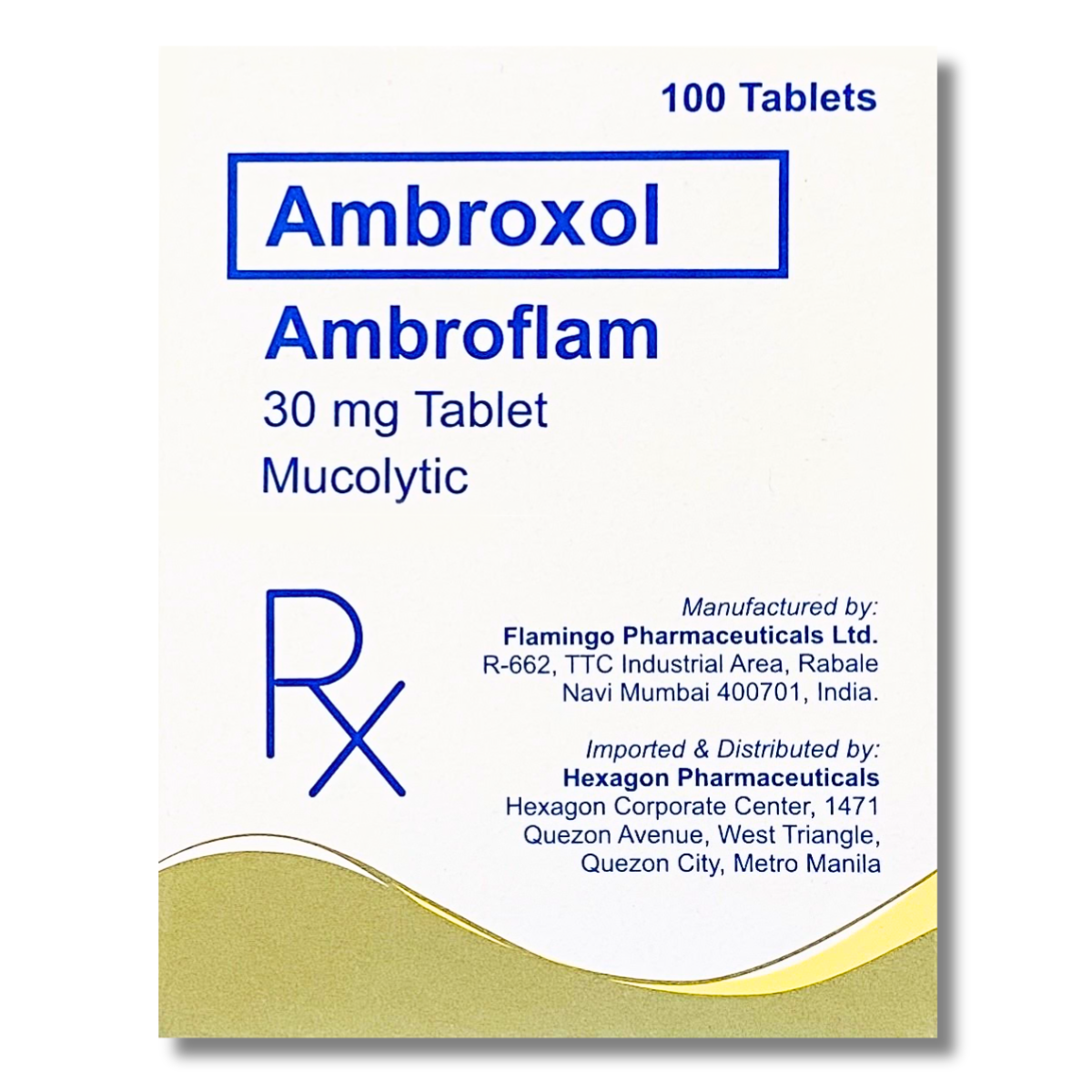 Ambroxol 30mg - 1 Box x 100 Tabs (Ambroflam) price in the Philippines ...