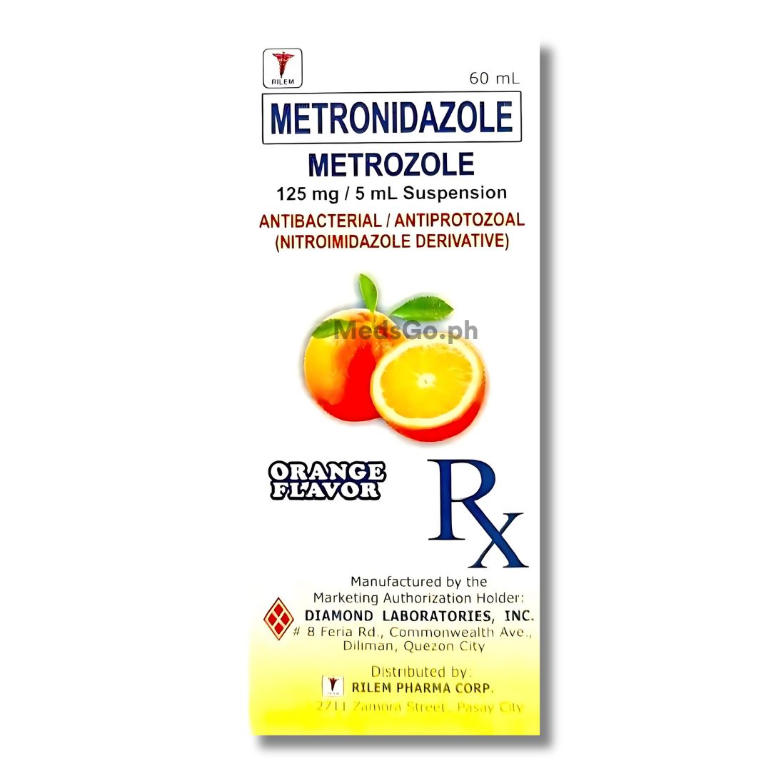 METROZOLE Metronidazole Benzoate 125mg / 5mL Suspension 60mL Orange ...