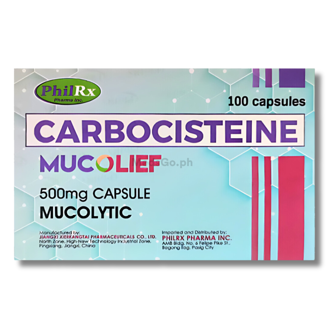 MUCOLIEF Carbocisteine 500mg 1 Box x 100 Caps price in the Philippines ...