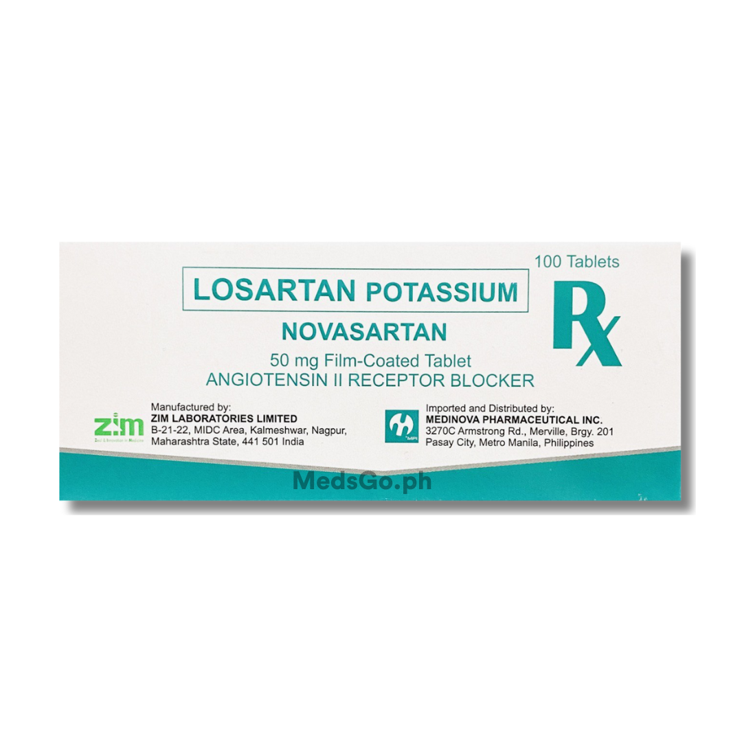 NOVASARTAN Losartan 50mg - 1 Box x 100 Tabs price in the Philippines ...