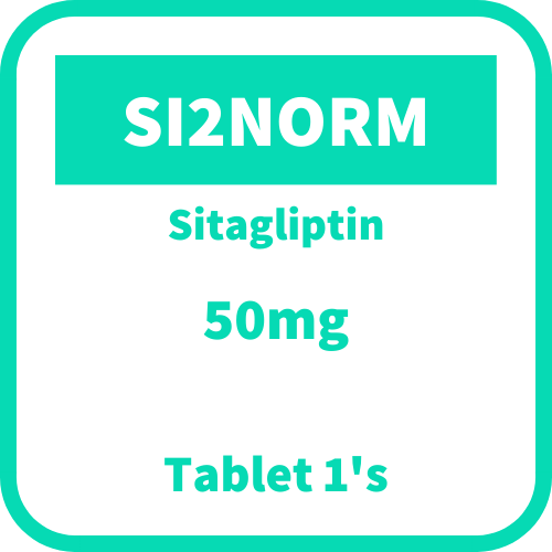 SI2NORM Sitagliptin 50mg Film-Coated Tablet 1's price in the ...