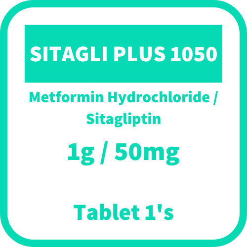 SITAGLI PLUS 1050 Sitagliptin / Metformin 50mg / 1000mg - 1 Tablet ...
