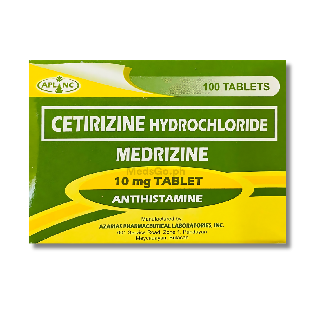 MEDRIZINE Cetirizine 10mg - 10 Tabs price in the Philippines | MedsGo ...