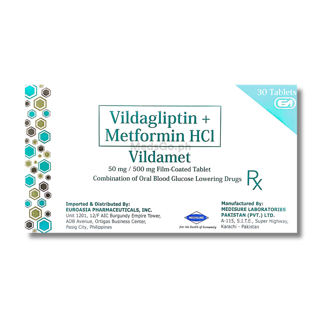 VILDAMET Vildagliptin / Metformin 50mg / 500mg - 1 Tablet price in the ...