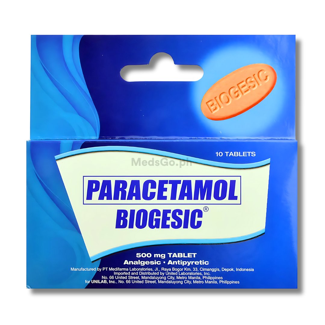 BIOGESIC Paracetamol 500mg - 1 Pack x 10 Tabs price in the Philippines ...