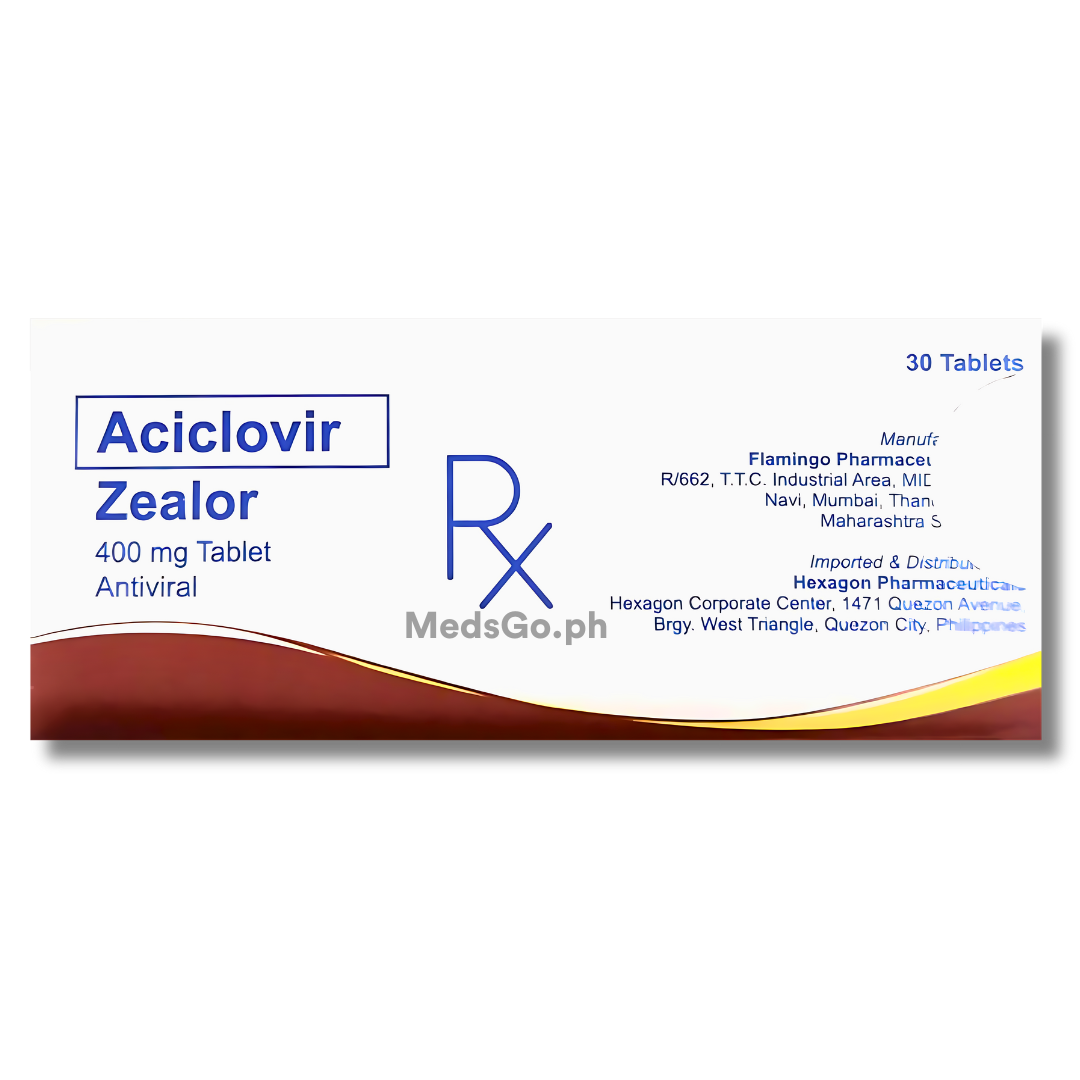 ZEALOR Aciclovir 400mg Tablet 30's price in the Philippines | MedsGo ...