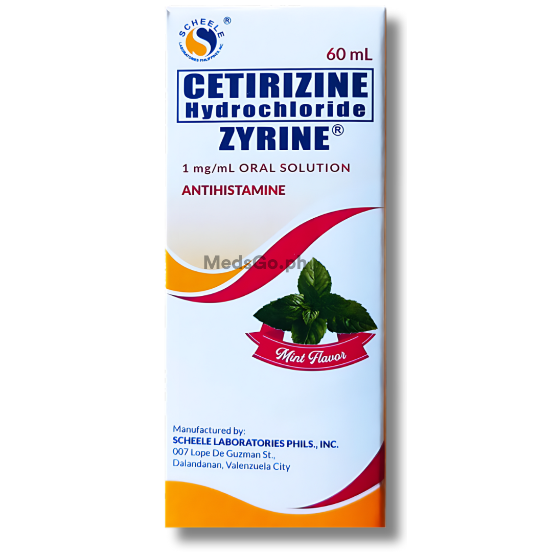 ZYRINE Cetirizine Hydrochloride 5mg / 5ml Oral Solution 60ml price in ...