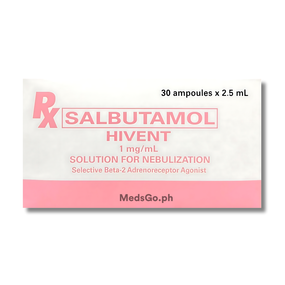 HIVENT Salbutamol Sulfate 1mg / mL Solution for Nebulization 2.5mL 1's ...