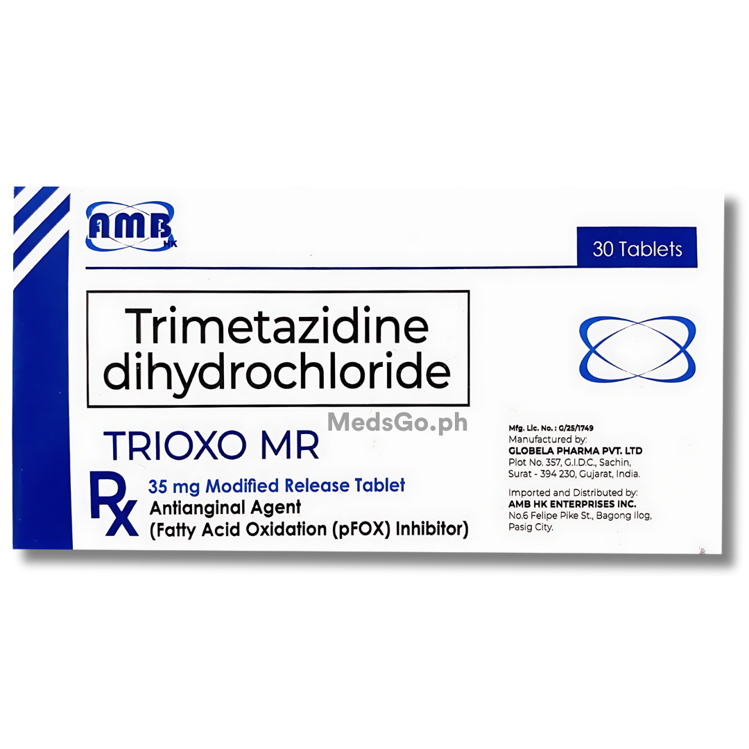 TRIOXO MR Trimetazidine Dihydrochloride 35mg - 1 Box x 100 Tabs price ...