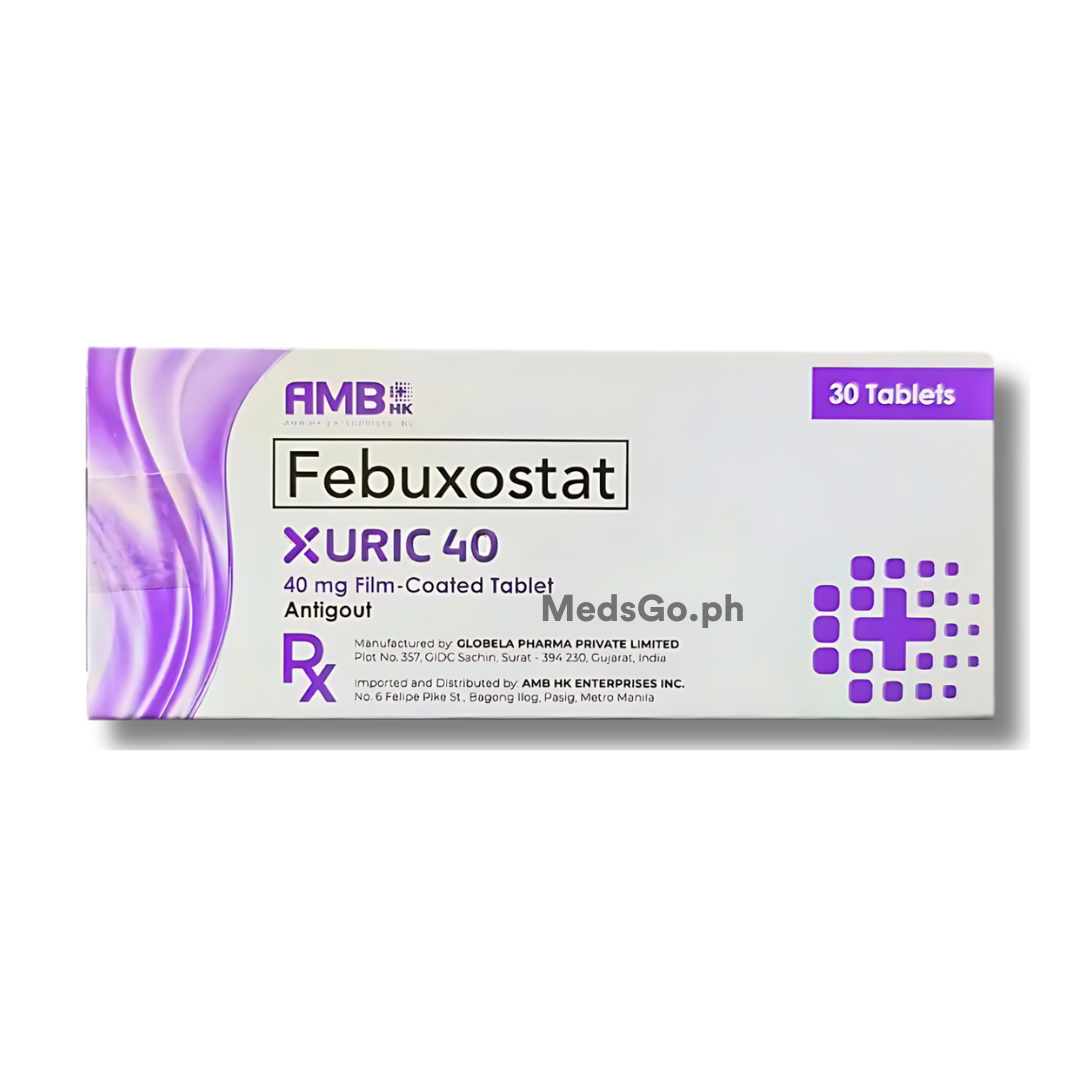 XURIC Febuxostat 40mg Tablet 1's price in the Philippines | MedsGo Pharmacy