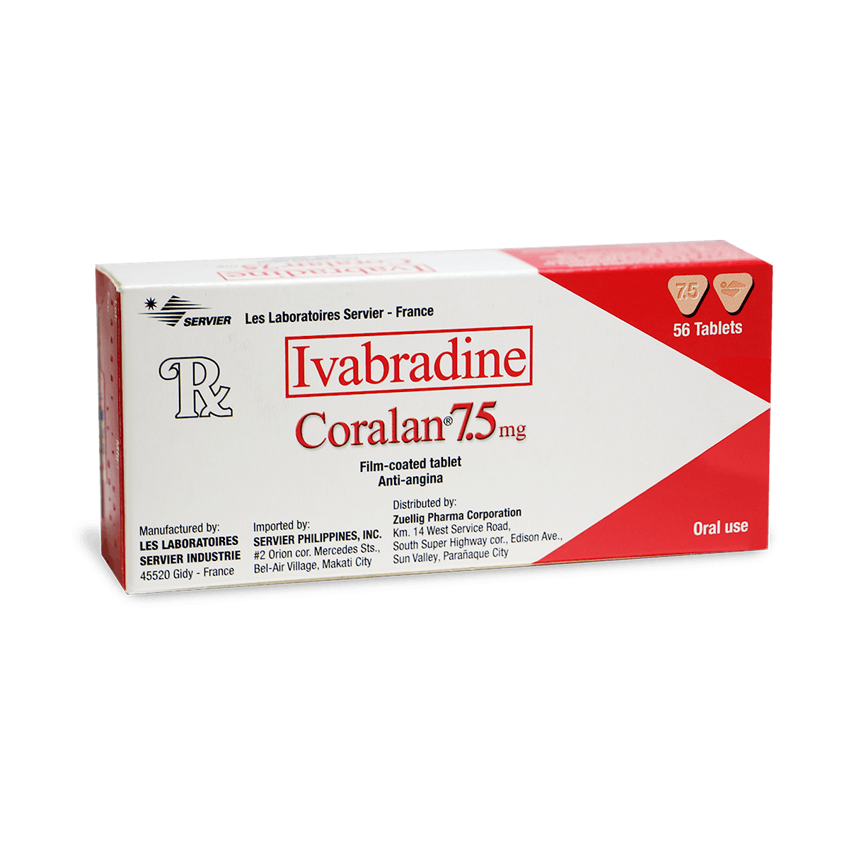 CORALAN Ivabradine 7.5mg Film-Coated Tablet 56's price in the ...