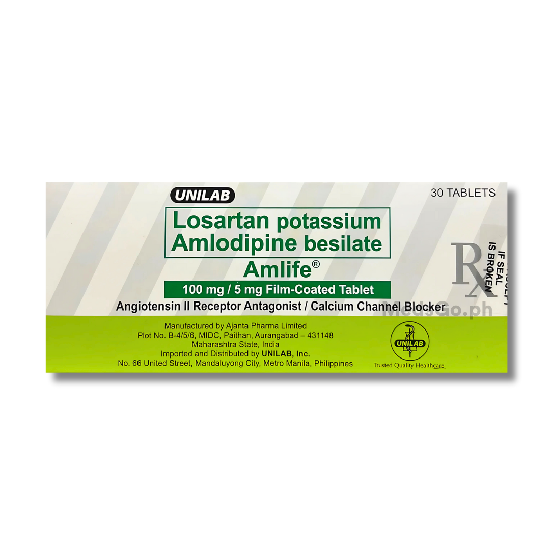 AMLIFE Losartan / Amlodipine 100mg / 5mg - 1 Tablet price in the ...