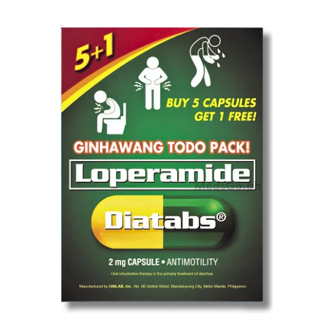DIATABS Loperamide 2mg - PROMO PACK 5+1 Caps price in the Philippines ...