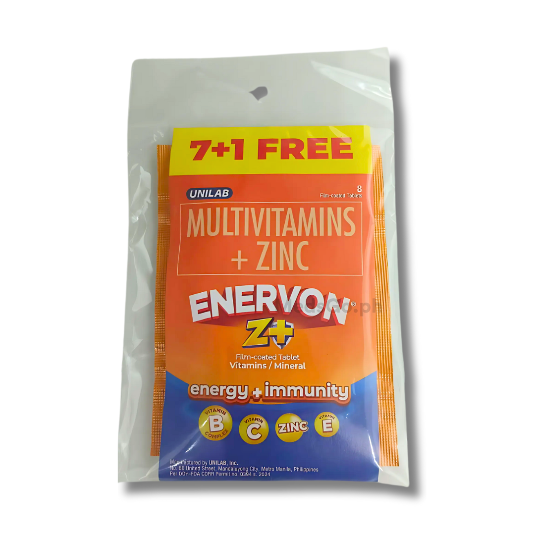 ENERVON Z+ Multivitamins / Zinc - PROMO PACK 7+1 Tabs price in the ...