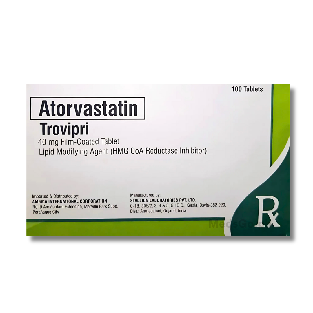 TROVIPRI Atorvastatin 40mg - 1 Tablet price in the Philippines | MedsGo ...
