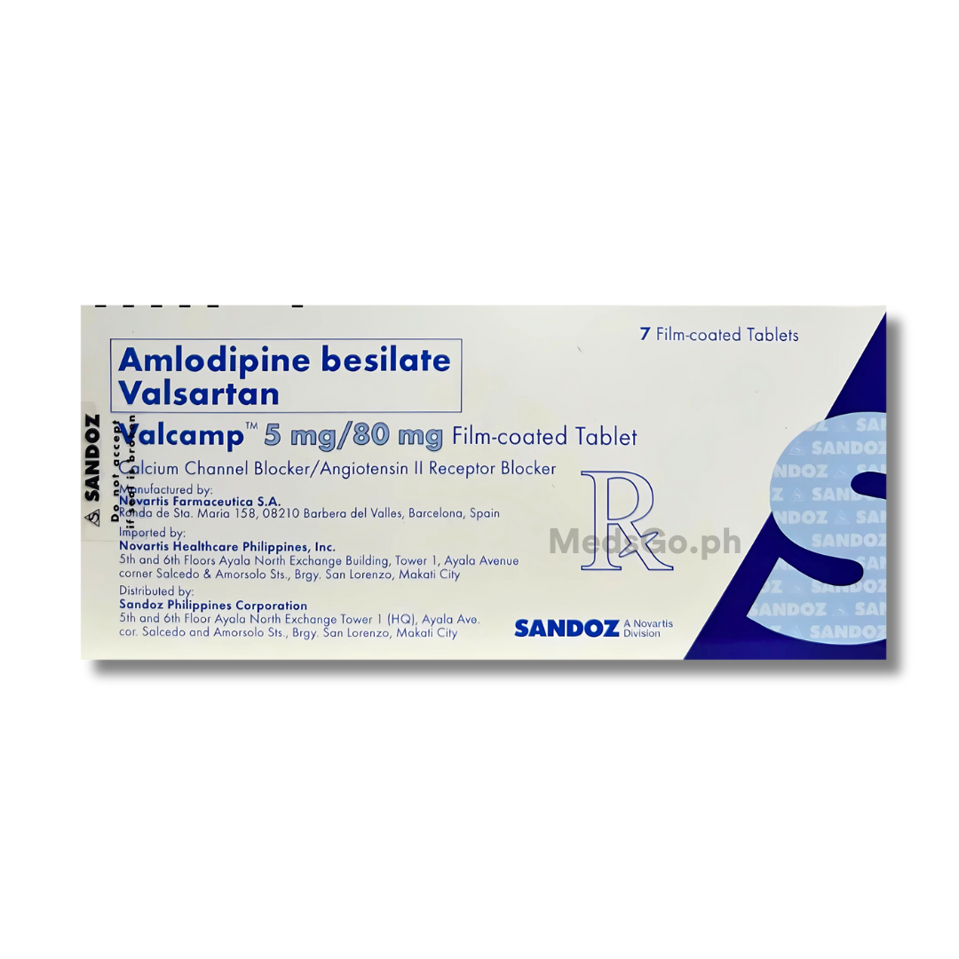 VALCAMP Amlodipine / Valsartan 5mg / 80mg - 1 Tablet price in the ...
