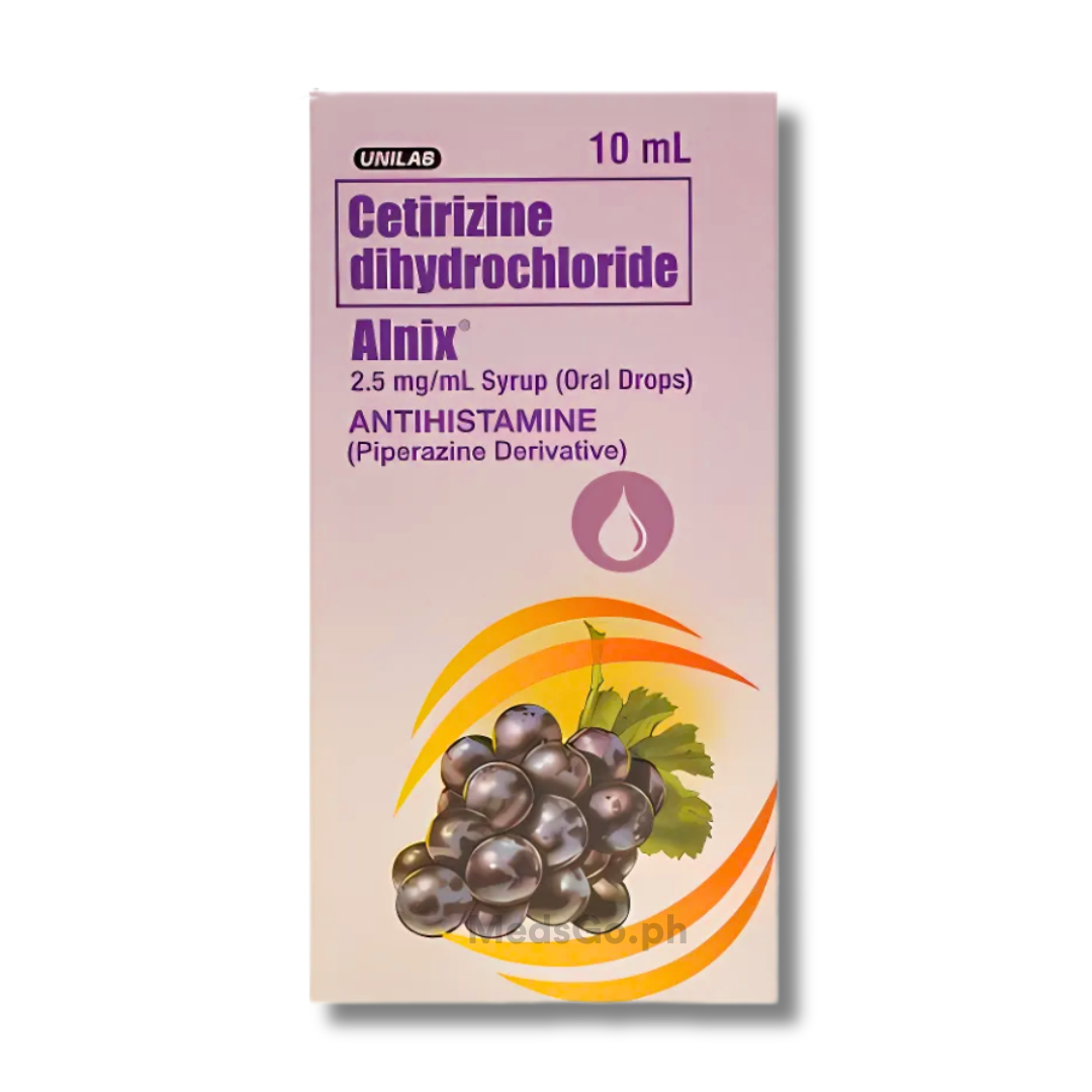 ALNIX Oral Drops 10mL - Cetirizine 2.5mg / mL Grape price in the ...